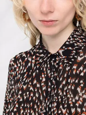 Patrizia Pepe Abstract-print Ruched Shirtdress