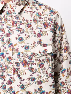 MARANT Floral-print Cotton Shirt Jacket