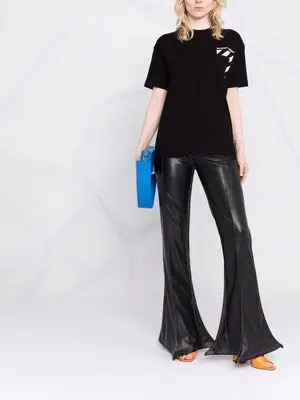 Off-White Jersey' Print Short-sleeve T-shirt - Black