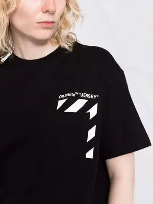 Off-White Jersey' Print Short-sleeve T-shirt - Black