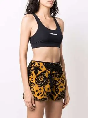 JIL SANDER Logo-print Sports Bra - Black