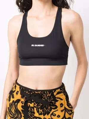 JIL SANDER Logo-print Sports Bra - Black