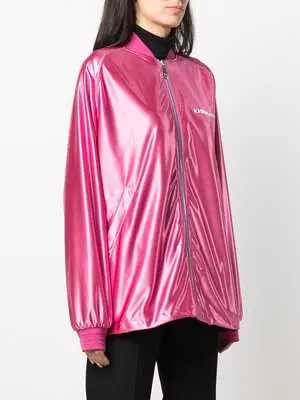 Khrisjoy Logo-print Metallic Bomber Jacket