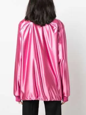 Khrisjoy Logo-print Metallic Bomber Jacket