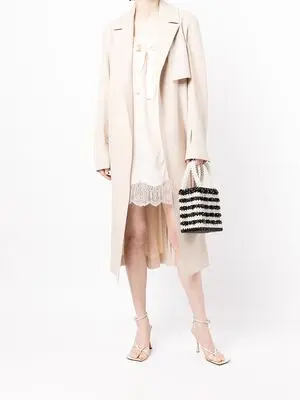 Shiatzy Chen Lace-trimmed Silk Blend Mini Dress