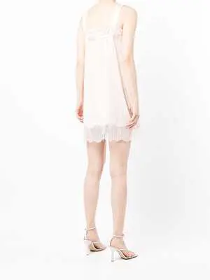 Shiatzy Chen Lace-trimmed Silk Blend Mini Dress