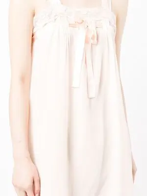 Shiatzy Chen Lace-trimmed Silk Blend Mini Dress
