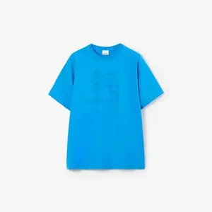 Burberry Cotton T-shirt Bright Cerulean Blue