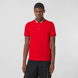 Burberry Cotton Polo Shirt Bright Red