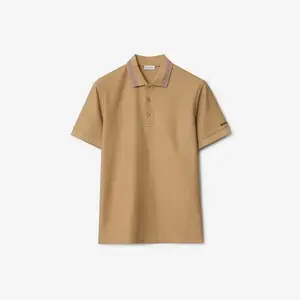 Burberry Cotton Polo Shirt Camel