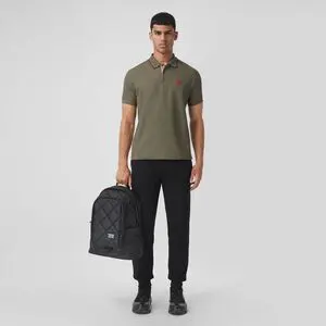 Burberry Cotton Polo Shirt Dark Fern Green