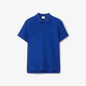 Burberry Cotton Polo Shirt Deep Royal Blue