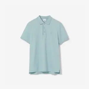 Burberry Cotton Polo Shirt Duck Egg Blue