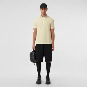 Burberry Cotton Polo Shirt Frosted Lemon