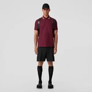 Burberry Cotton Polo Shirt Garnet