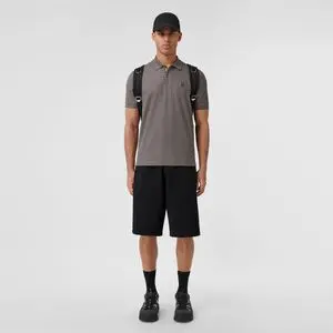 Burberry Cotton Polo Shirt Seal Grey