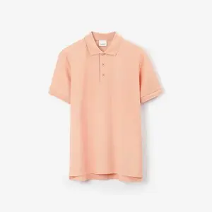 Burberry Cotton Polo Shirt Soft Peach Pink