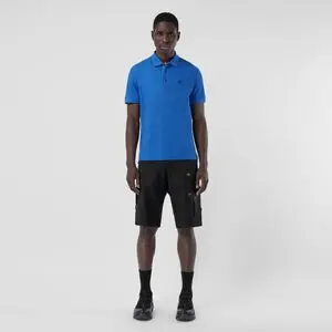 Burberry Cotton Polo Shirt Warm Royal Blue