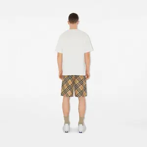 Burberry Check Silk Shorts - Sand