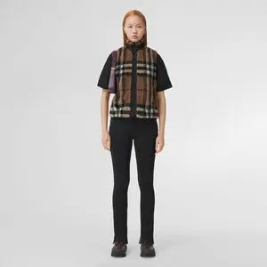 Burberry Check Wool Cashmere Blend Fleece Gilet