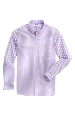 Vineyard Vines Classic Fit On-the-go Brrrº Gingham Button-down Shirt Aster