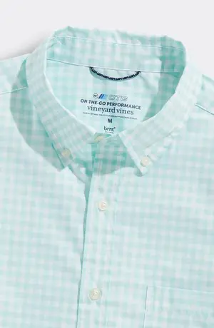 Vineyard Vines Classic Fit On-the-go Brrrº Gingham Button-down Shirt