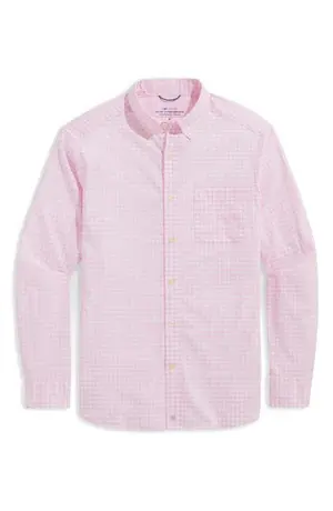 Vineyard Vines Classic Fit On-the-go Brrrº Gingham Button-down Shirt Pink Cloud