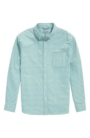 Vineyard Vines Classic Fit On-the-go Brrrº Gingham Button-down Shirt Starboard