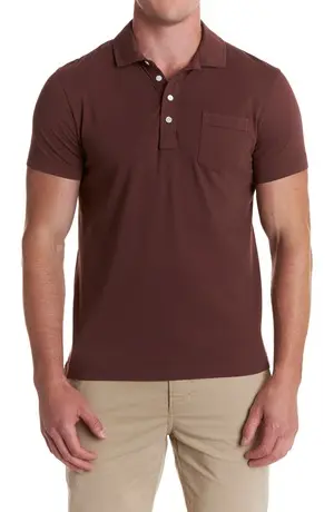 Billy Reid BILLY REID Pensacola Organic Cotton Polo Maroon