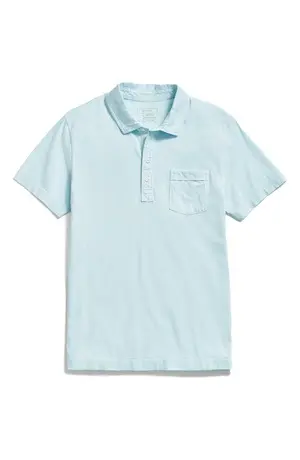 Billy Reid BILLY REID Pensacola Organic Cotton Polo Pale Blue