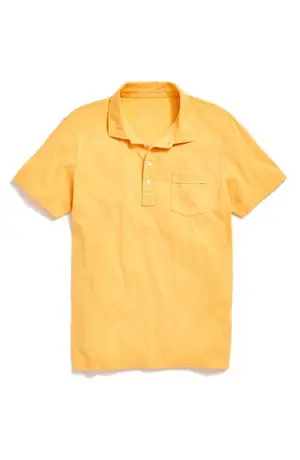 Billy Reid BILLY REID Pensacola Organic Cotton Polo Pale Marigold