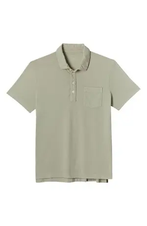Billy Reid BILLY REID Pensacola Organic Cotton Polo Stone Grey