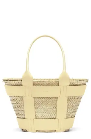 DEMELLIER DeMellier Santorini Woven Tote Buttermilk Smooth