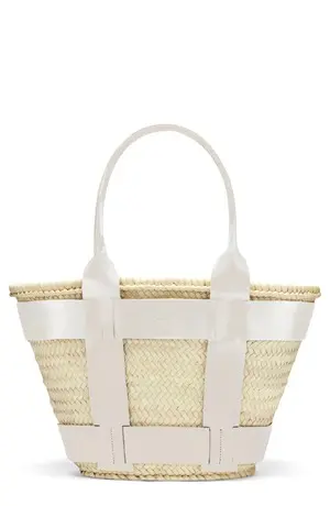 DEMELLIER DeMellier Santorini Woven Tote Off White Smooth