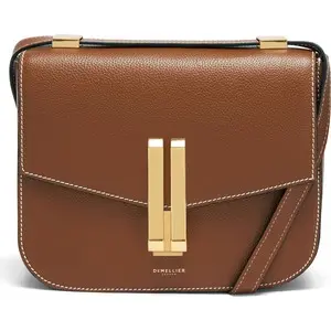 DEMELLIER Vancouver Leather Crossbody Bag - Tan W/ Ecru Stitching