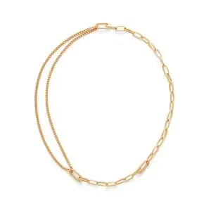 Cuyana Double Chain Necklace - Yellow