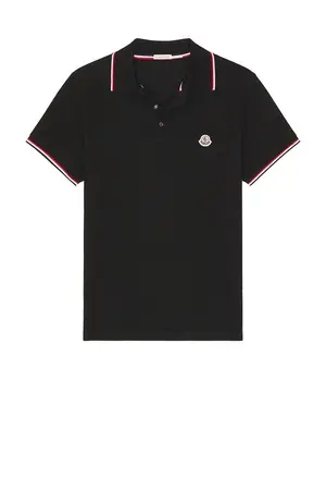 Moncler Short Sleeve Polo - Black