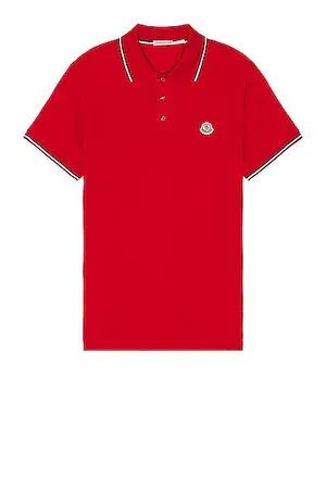 Moncler Moncler Polo In Black Red