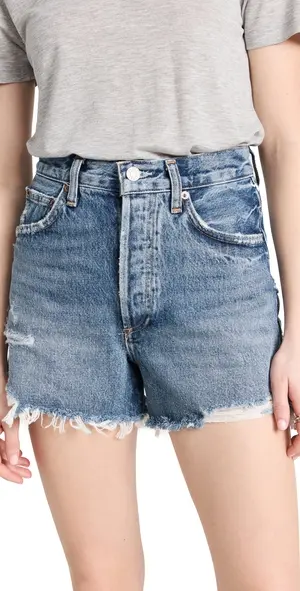 AGOLDE AGOLDE Dee Vintage High-Rise Denim Shorts Turmoil
