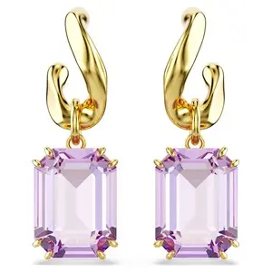 SWAROVSKI Millenia Drop Earrings Purple