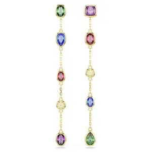 SWAROVSKI Imber Drop Earrings With Gold Finish And Crystal Embellishments - Multicolored
