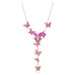 SWAROVSKI Idyllia Lilia Y Necklace - Pink