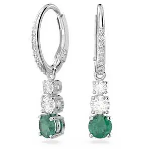 SWAROVSKI Attract Trilogy Hoop Earrings - Green