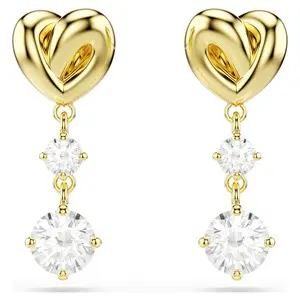 SWAROVSKI Lifelong Heart Drop Earrings With Zirconia - White
