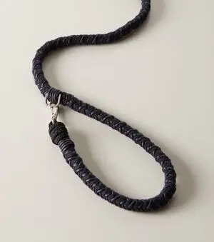 Loro Piana Leather And Cashmere Dog Leash