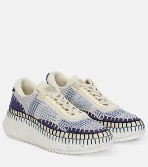 Chloé Chloé Nama Mesh Sneakers Blue
