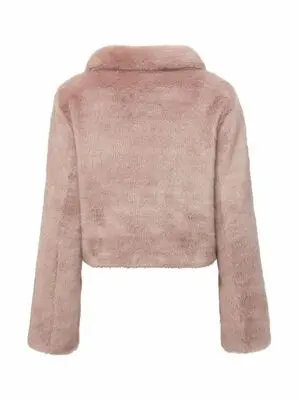 UNREAL FUR Tirage Cropped Faux Fur Jacket - Pink