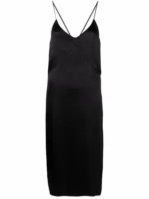 Dsquared2 Satin-finish Midi Dress - Black