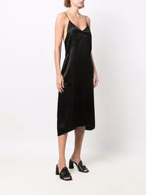 Dsquared2 Satin-finish Midi Dress - Black