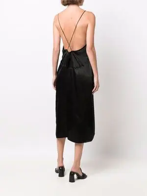 Dsquared2 Satin-finish Midi Dress - Black